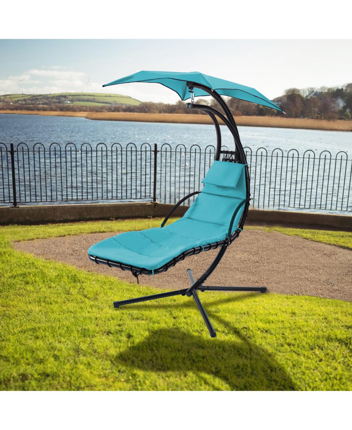 Click here for Hanging Chaise Lounger with Canopy and Pillow  Out... prices