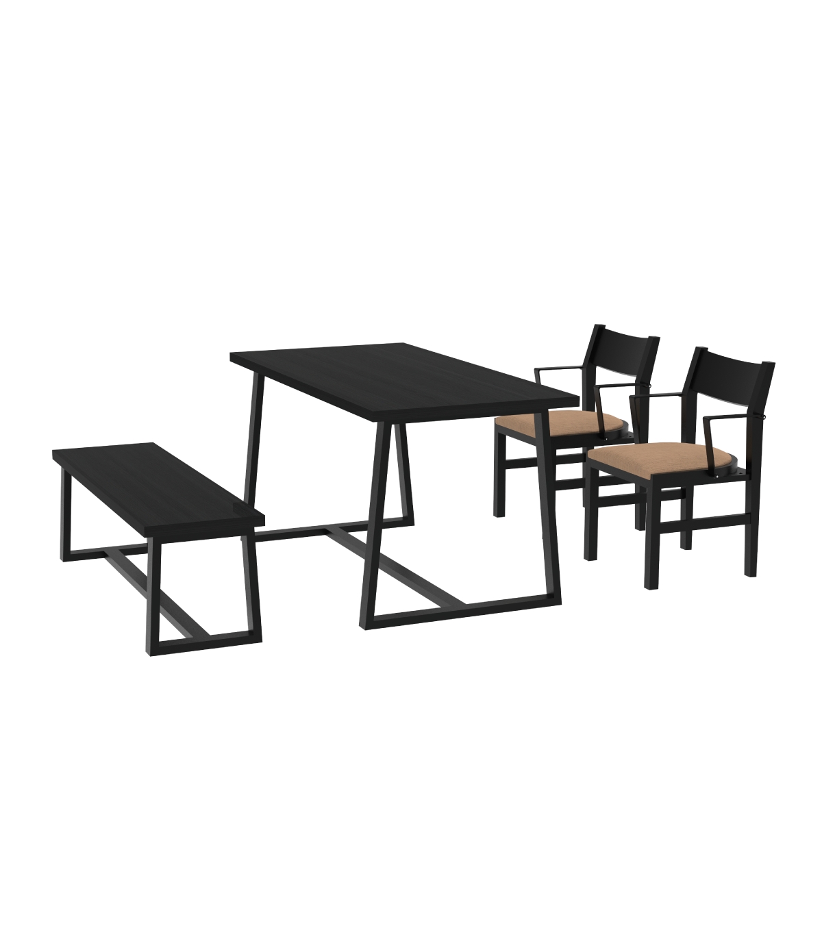 Click here for 4-Person Dining Table Set with Chairs and Bench -... prices