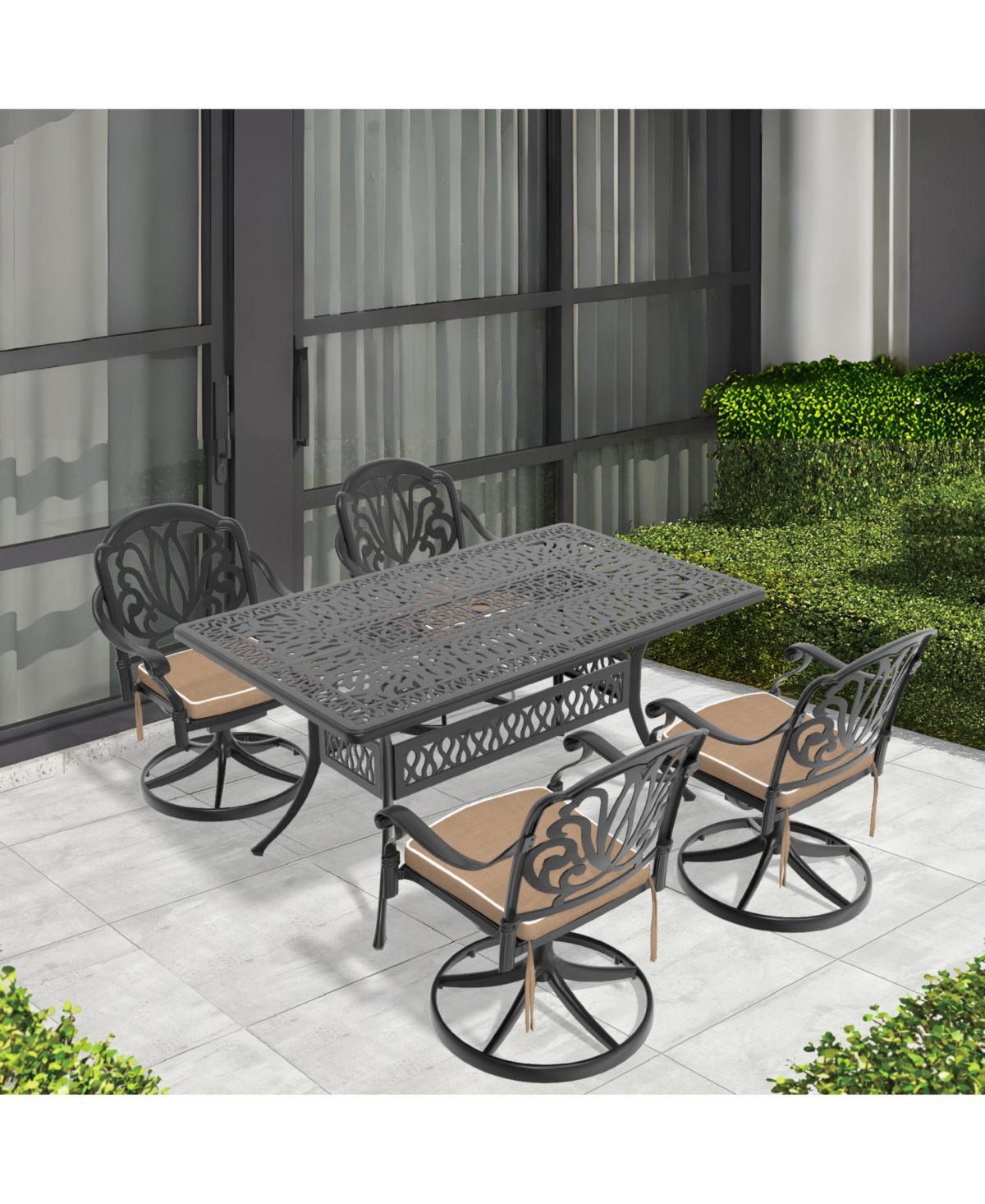 Click here for Streamdale 5-Piece All-Weather Cast Aluminum Dinin... prices