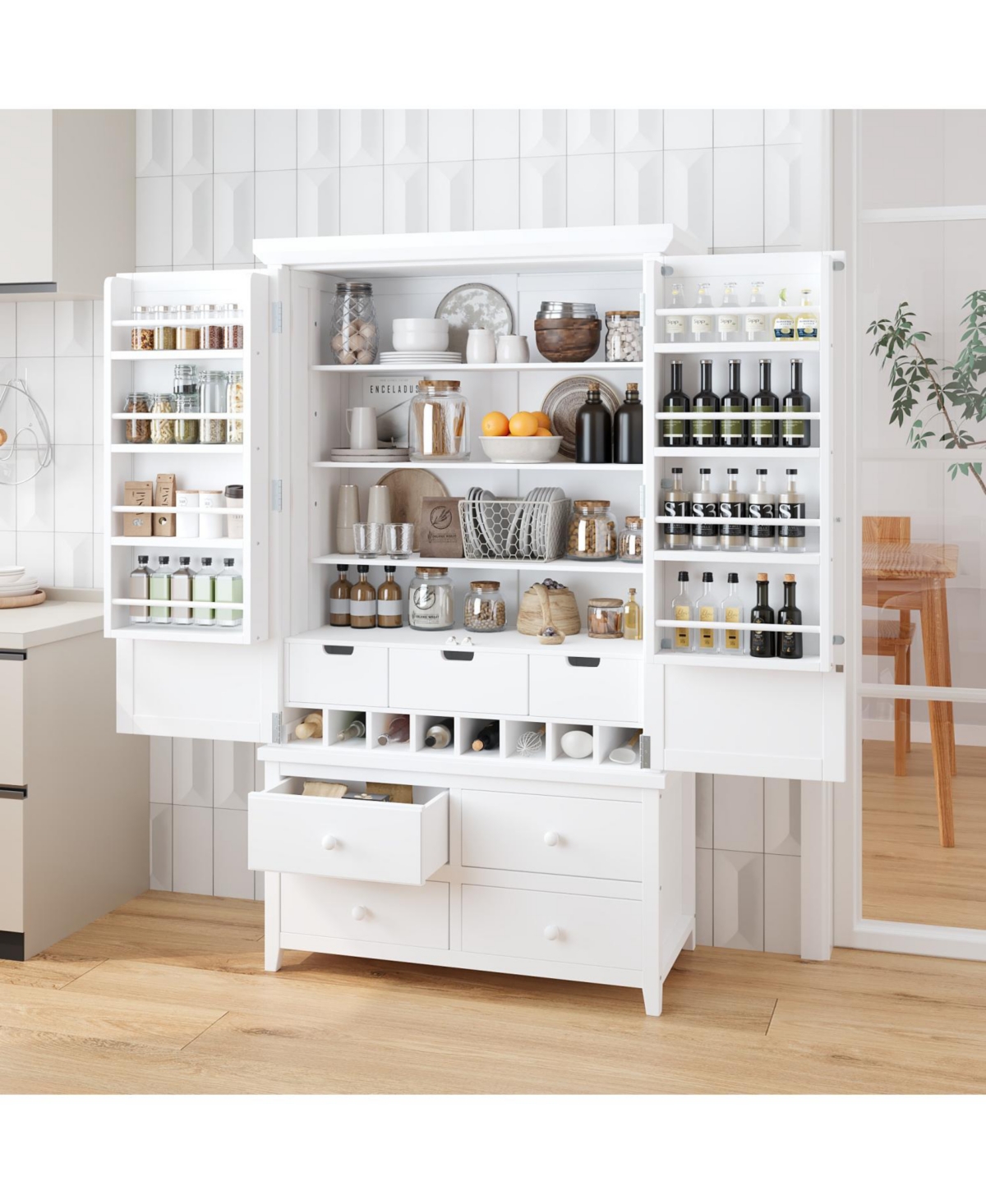 Click here for Streamdale Freestanding Kitchen Pantry with 8 Door... prices