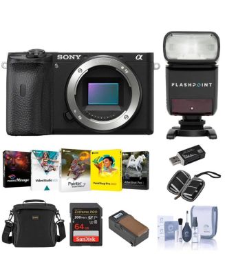 Sony Sony Alpha a6600 Mirrorless Camera - Bundle with Flash, Shoulder ...
