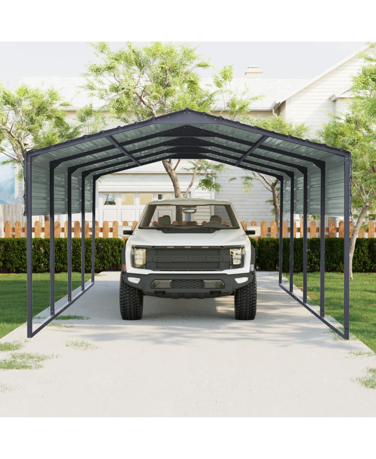 Click here for Streamdale 12x20 Ft Metal Carport Heavy Duty Canop... prices