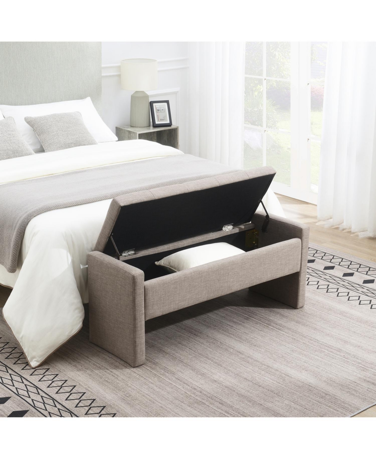 Click here for Streamdale Upholstered Bed End Bench with Storage... prices