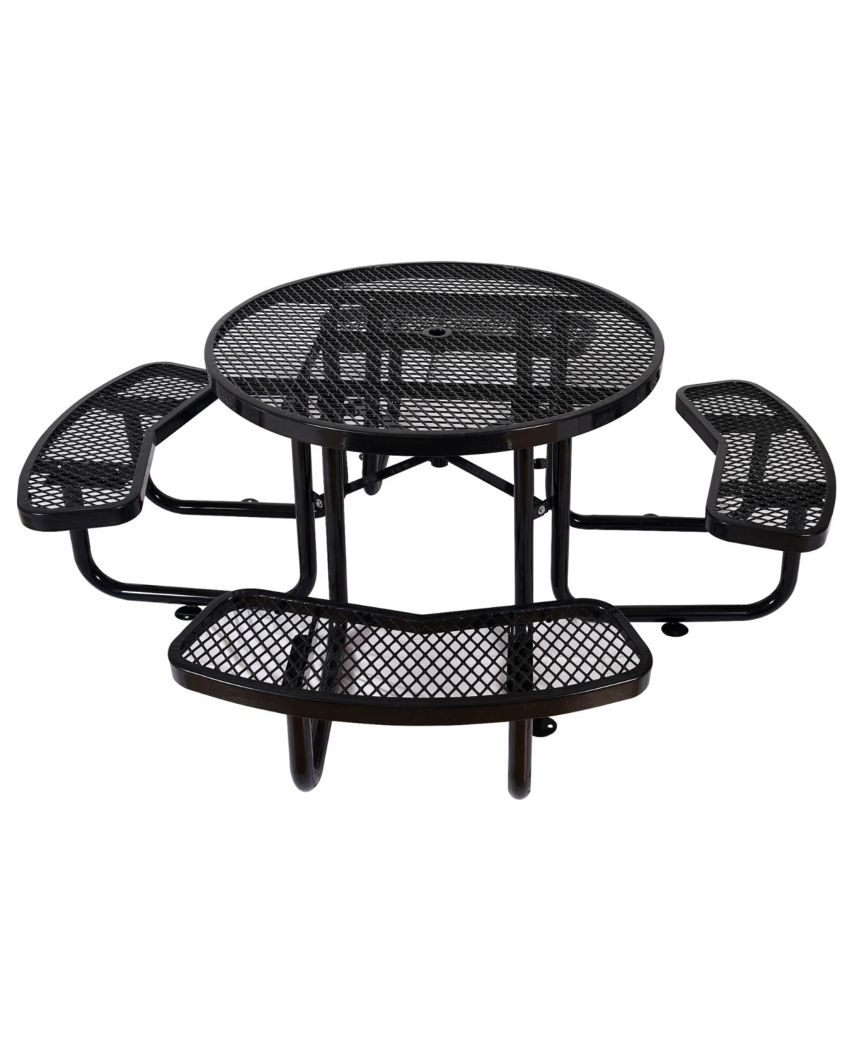 Click here for Streamdale Round Outdoor Steel Picnic Table 46... prices