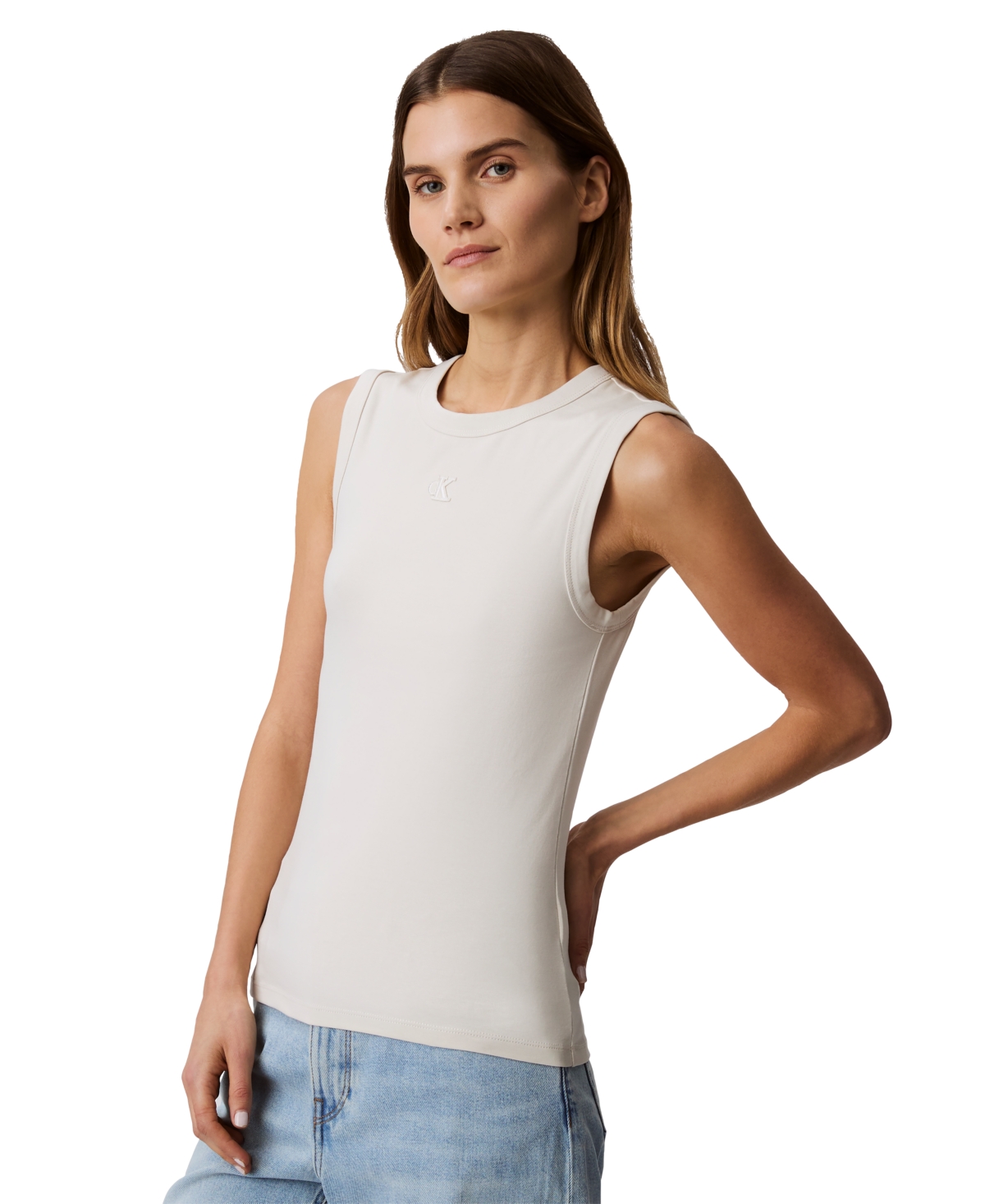 Click here for Calvin Klein Jeans Womens Sleeveless Cotton Contou... prices