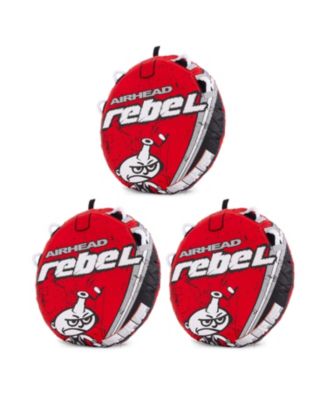Airhead Rebel 54 Inch 1 Person Red Towable Tube Kit w/ Rope and 12V ...