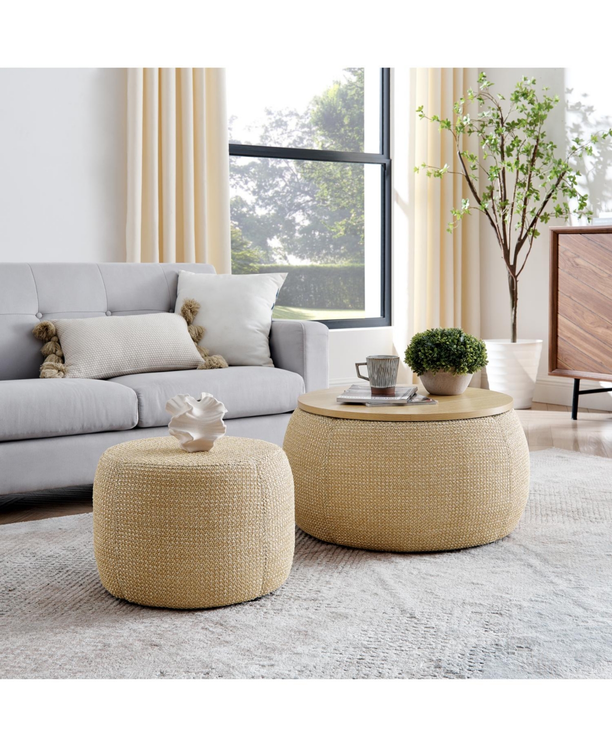 Click here for Streamdale Woven Rattan Storage Ottoman with Dual... prices