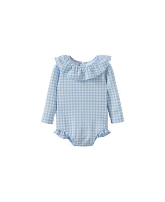 COTTON ON Baby Girls Bonnie Long Sleeve Ruffle One Piece (Keyhole Back ...