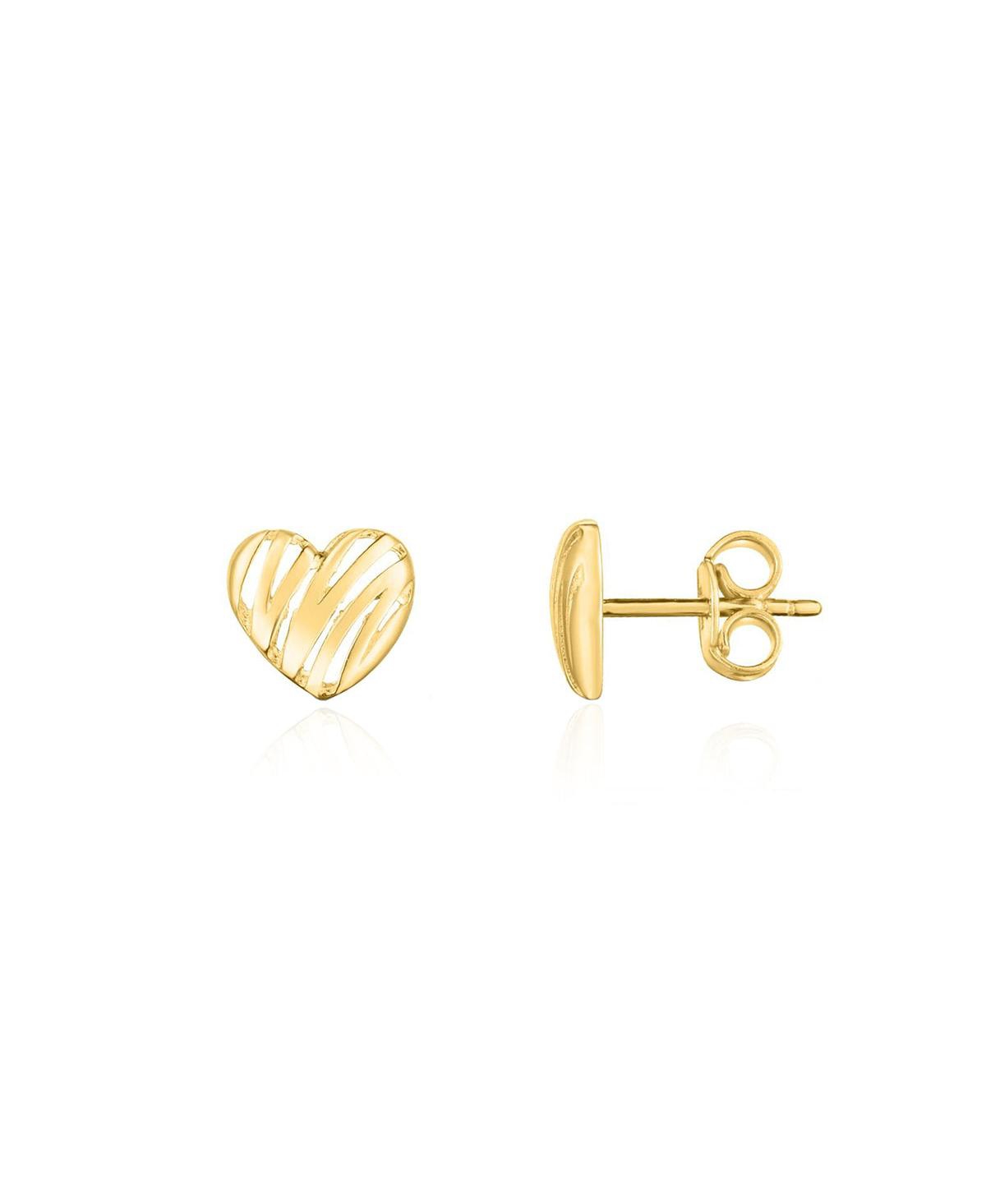 Click here for The Lovery Scribble Heart Stud Earrings 14K Yellow... prices
