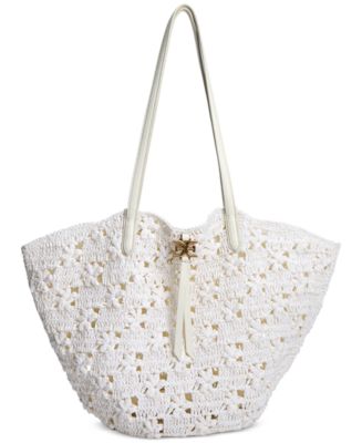 Sam Edelman Layla Floral Raffia Fan Tote - Macy's