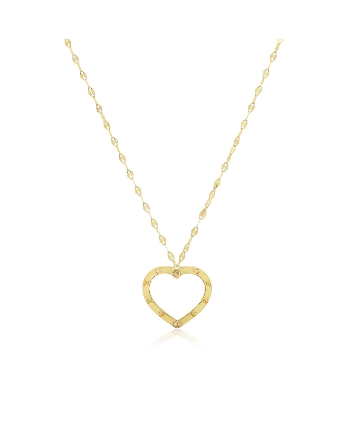 Click here for The Lovery Shimmer Open Heart Necklace 14K Gold -... prices