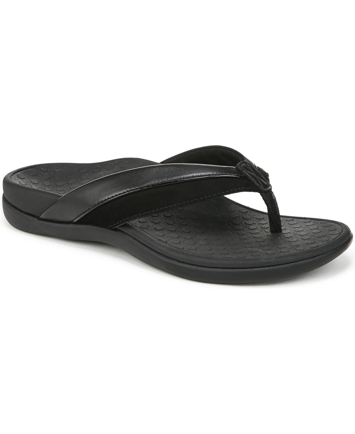 Click here for Vionic Womens Shore Thong Sandals - Black suede prices
