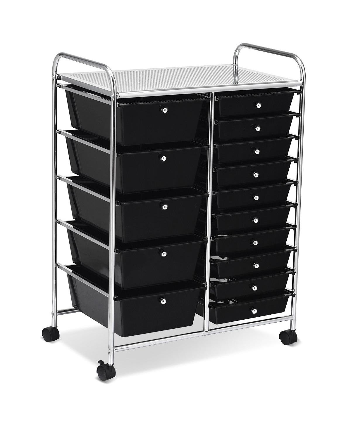 Click here for 15-Drawer Utility Rolling Organizer Cart Multi-Use... prices