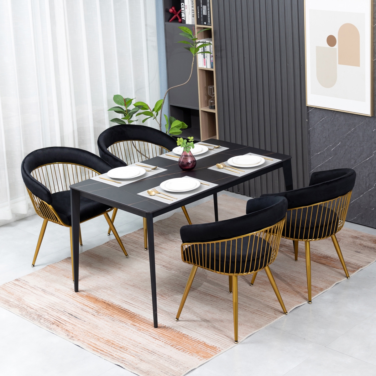 Click here for Dyhome Mid Century Dining Chair  Velvet Upholstere... prices