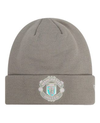 New Era Men's Gray Manchester United Iridescent Cuffed Knit Hat - Macy's