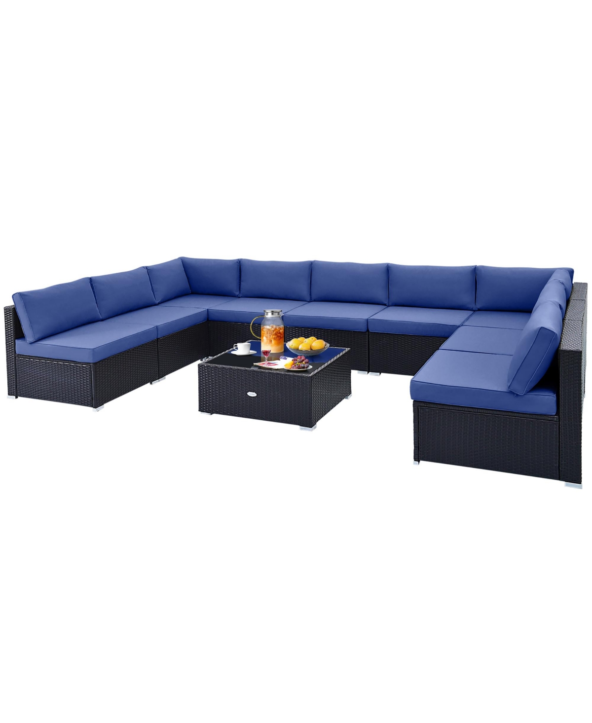Click here for Gymax 10PCS Rattan Furniture Set Outdoor Wicker So... prices