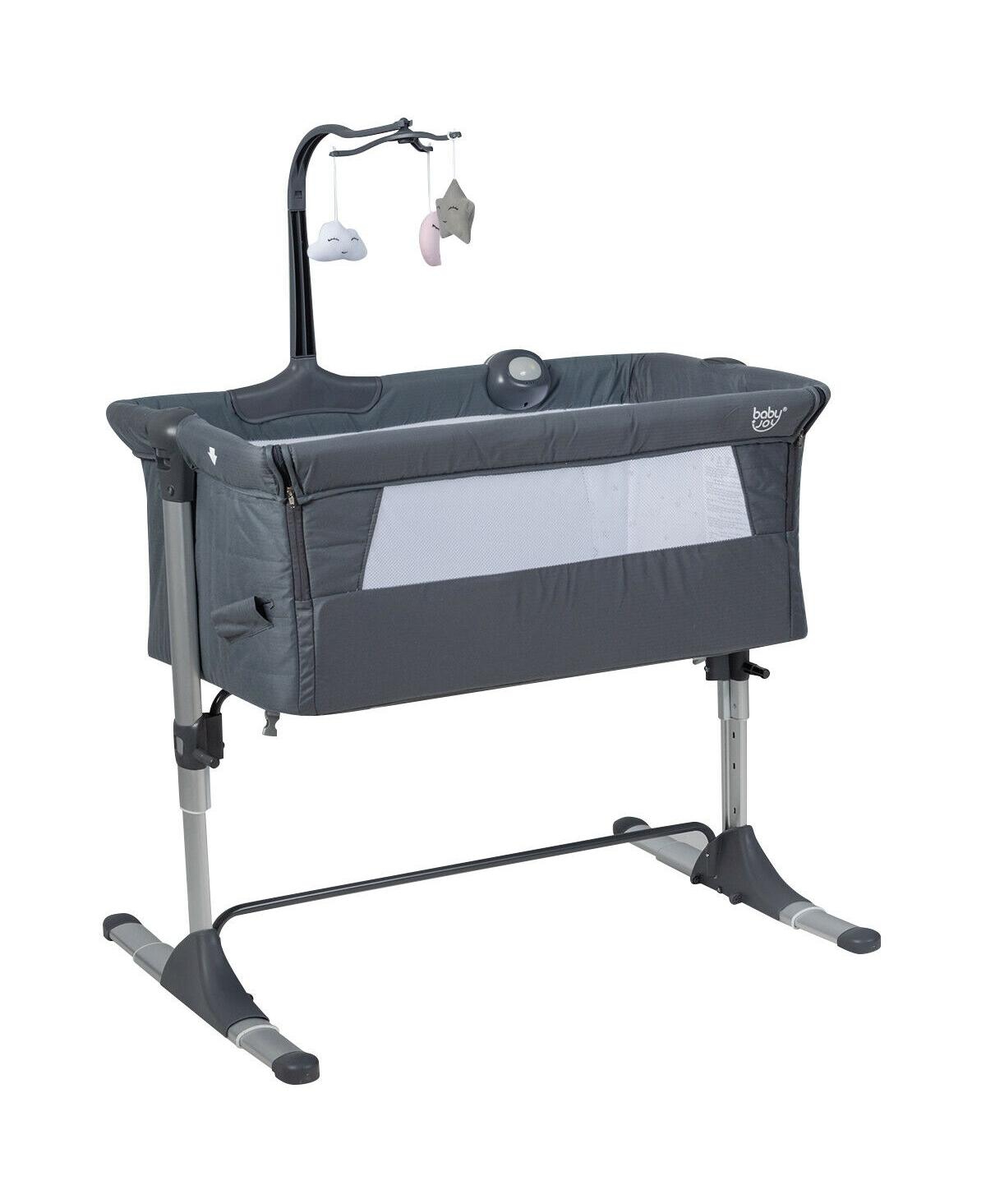 Click here for Gouun Height Adjustable Baby Side Crib with Music... prices