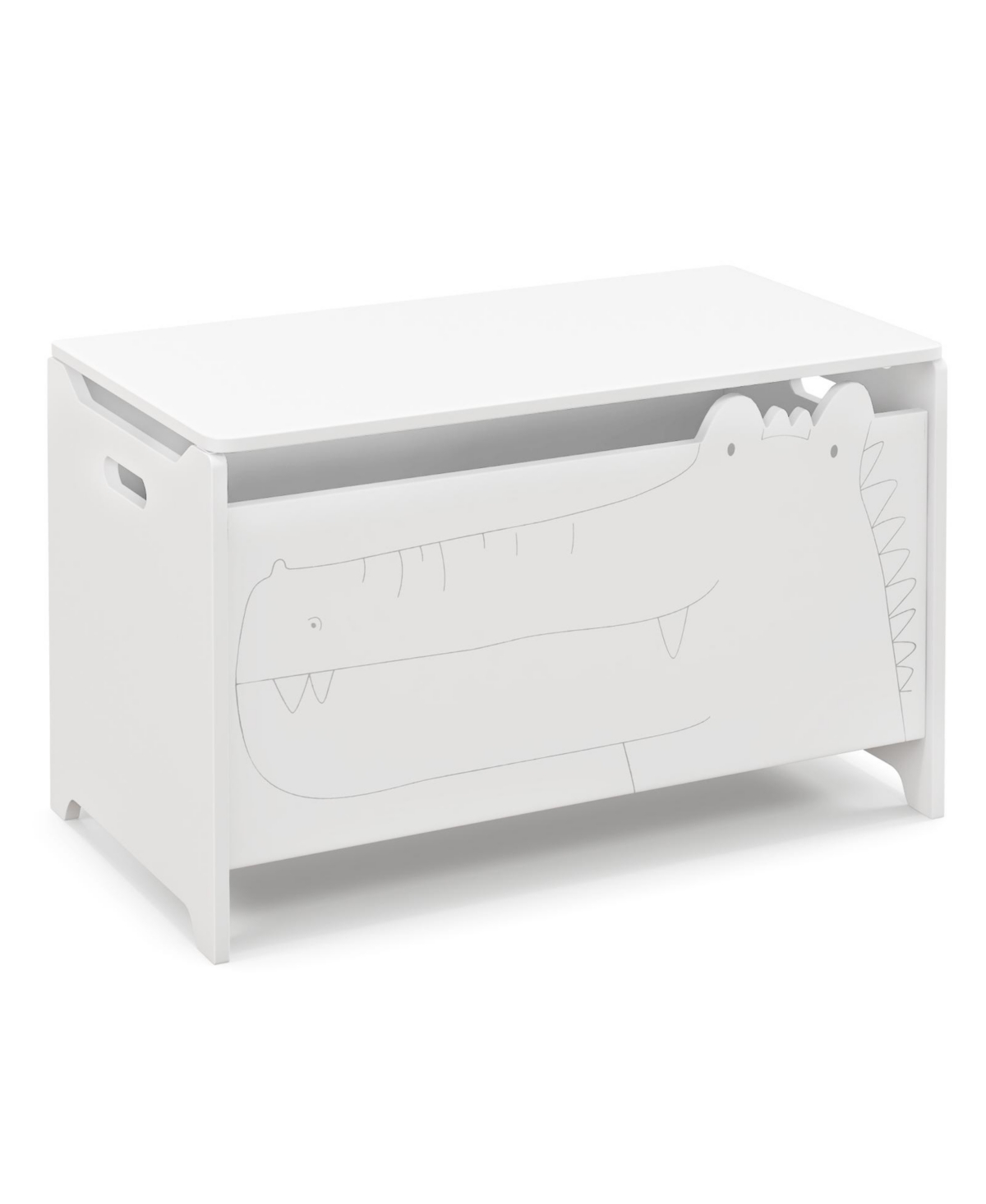 Click here for Wooden Kids Toy Box with Safety Hinge - White prices