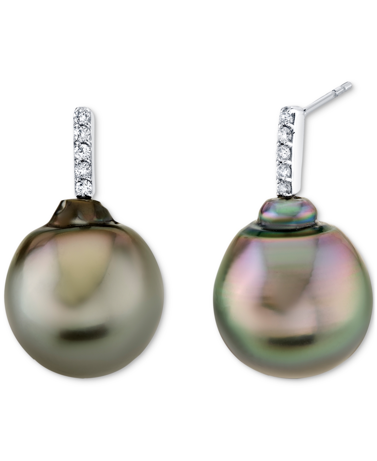 Click here for Baroque Cultured Tahitian Pearl (12 mm) & Diamond... prices