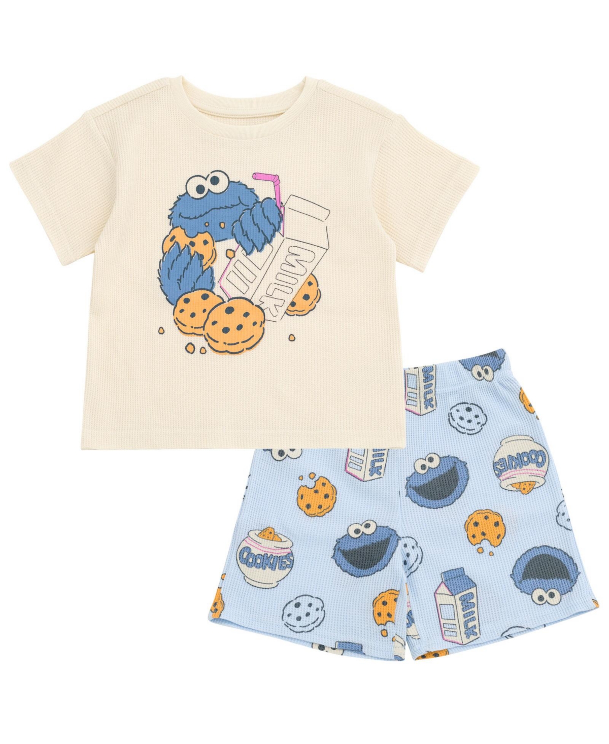 Click here for Sesame Street Little Boys Cookie Monster Waffle Kn... prices
