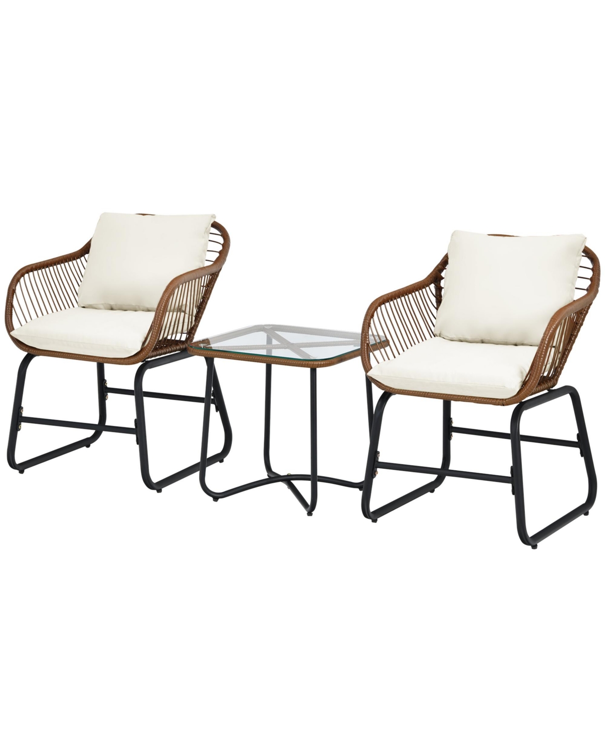 Click here for Gymax 3 Piece Patio Conversation Furniture Set Out... prices