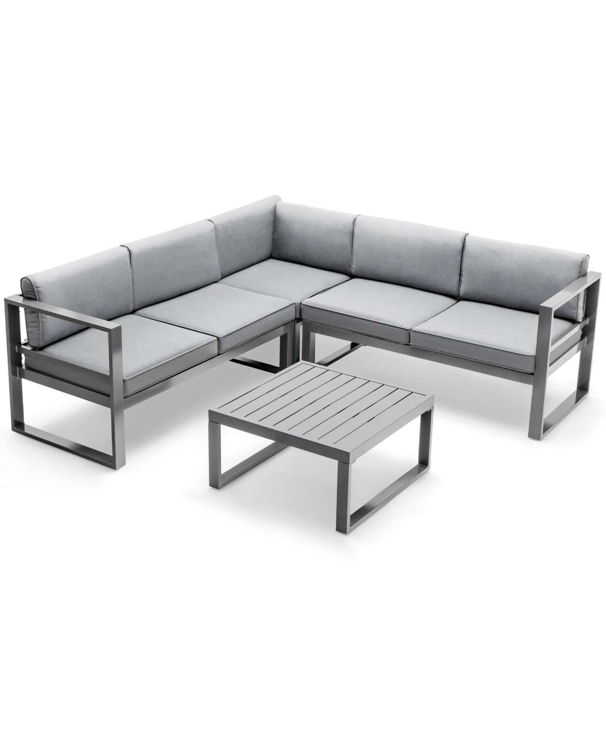 Click here for Gymax 4 Piece Aluminum Patio Furniture Set Outdoor... prices