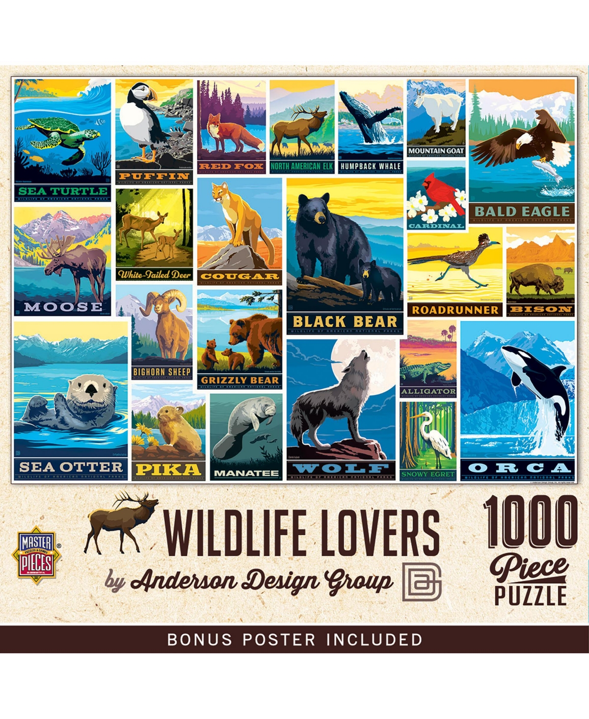 Click here for Vintage Posters - Wildlife Lovers 1000 Piece Jigsa... prices