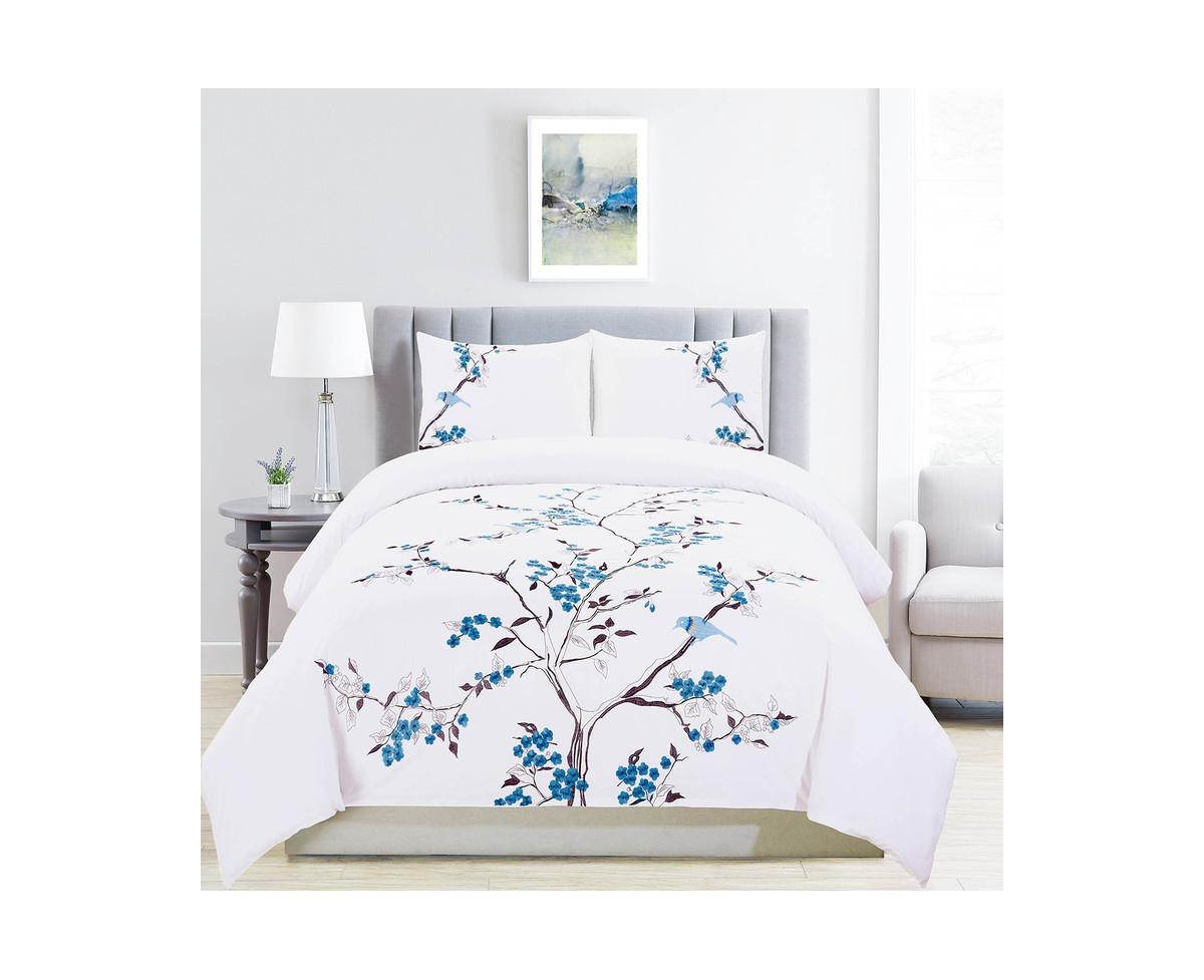 Click here for Superior Cherry Garden Cotton Duvet Cover Set  Ful... prices
