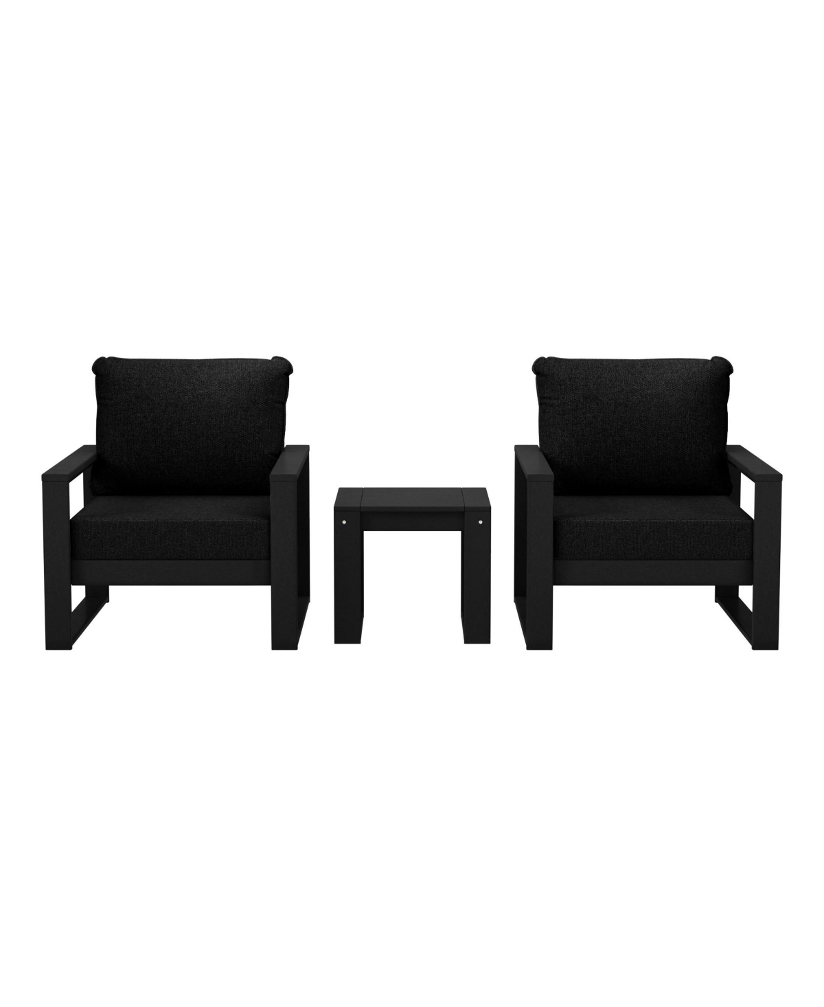 Click here for Outdoor Modern 3-Piece Hdpe Patio Sofa Set with Si... prices