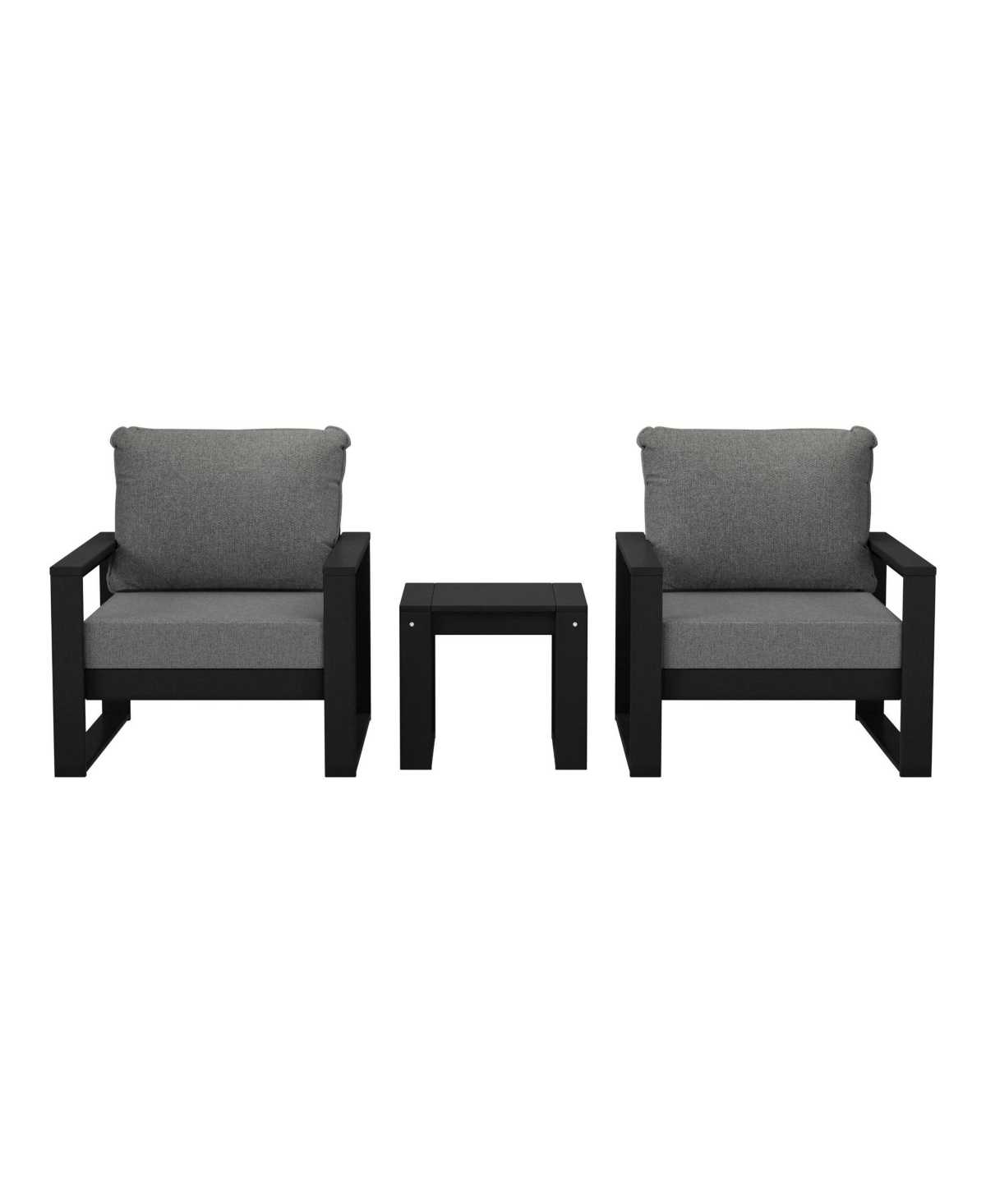 Click here for Outdoor Modern 3-Piece Hdpe Patio Sofa Set with Si... prices
