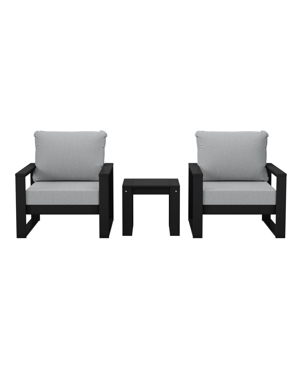 Click here for Outdoor Modern 3-Piece Hdpe Patio Sofa Set with Si... prices