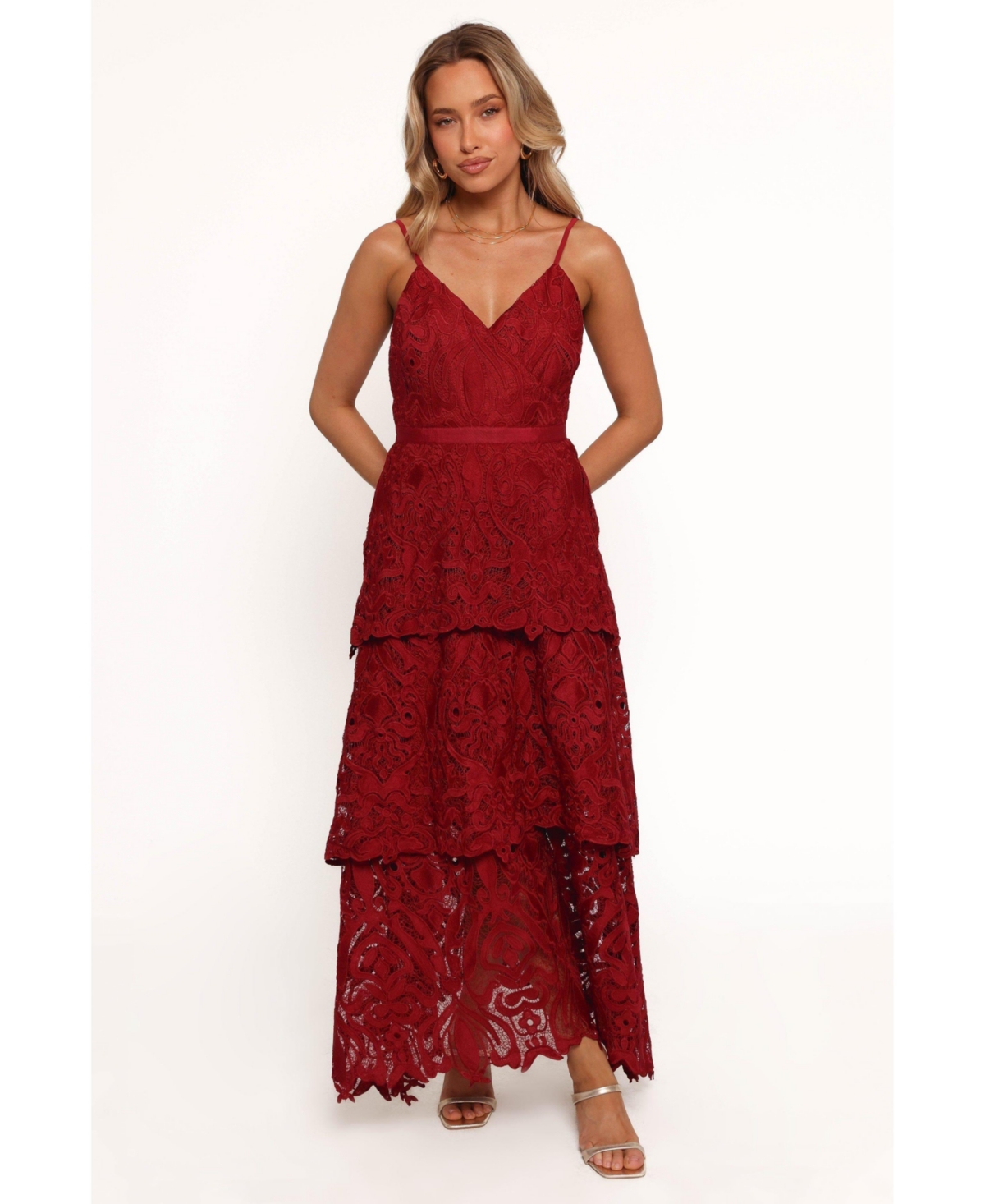 Click here for Petal and Pup Womens Elijah Maxi Dress - Red prices