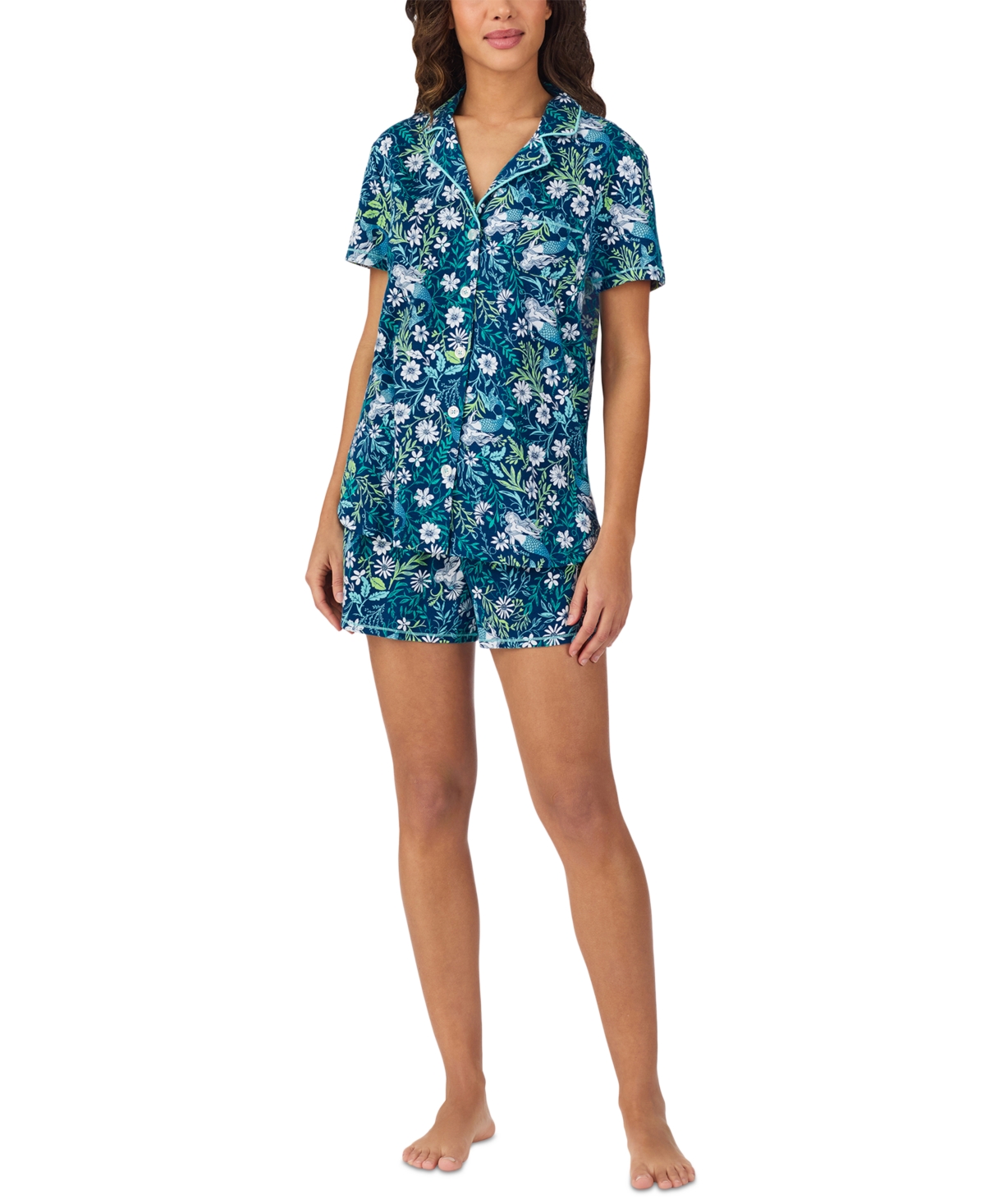 Click here for Cuddl Duds Womens Printed Short-Sleeve Boxer Pajam... prices