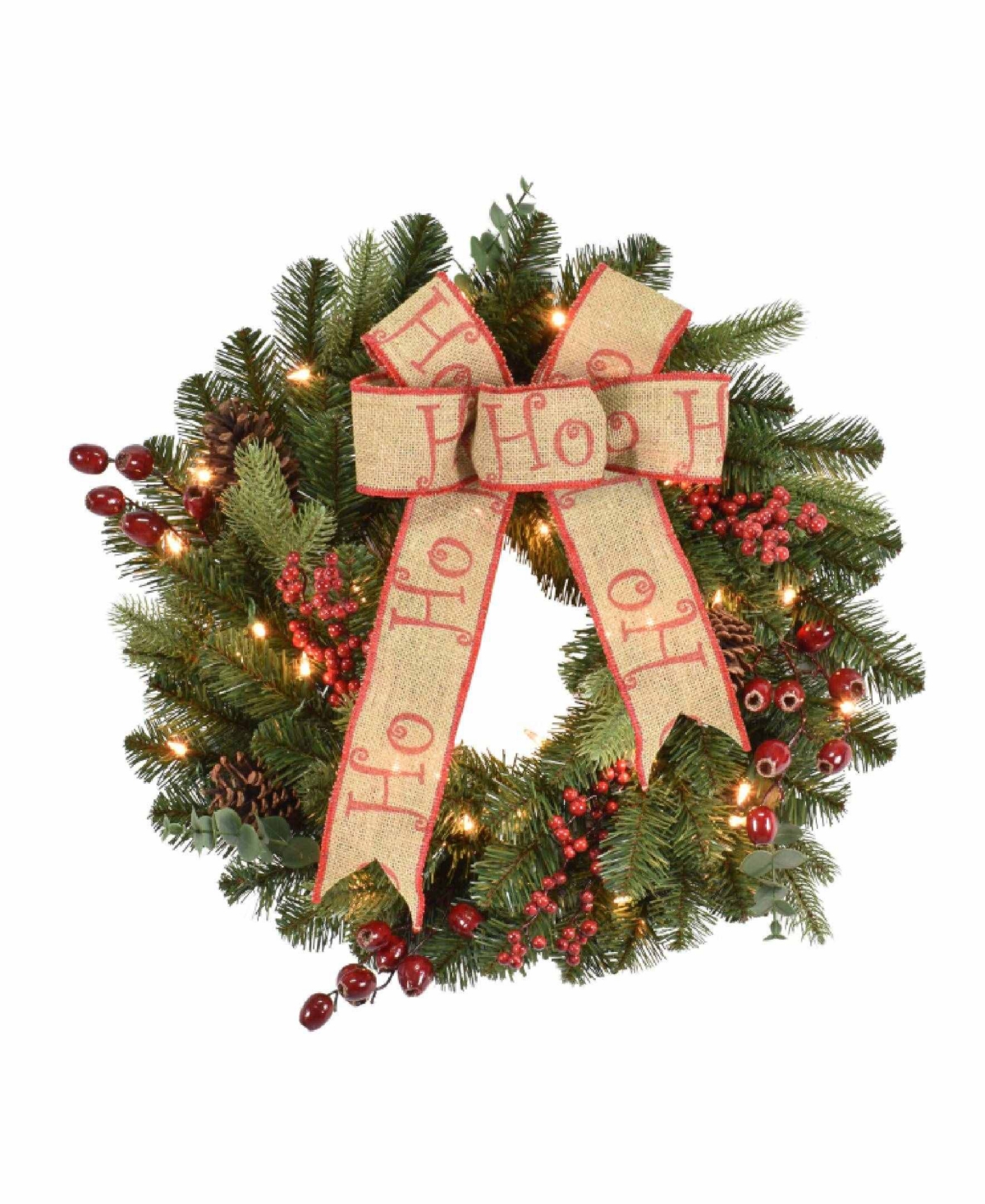 Click here for Puleo International 24 Prelit Premium Decorated Wr... prices
