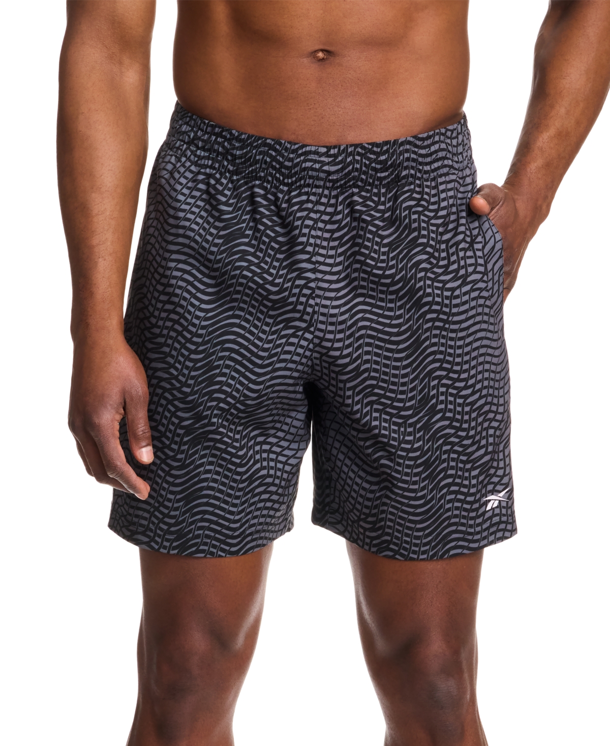 Click here for Reebok Mens Textured Logo Woven Shorts - Black Pri... prices