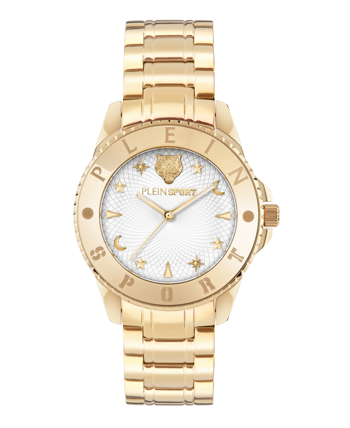 Click here for Plein Sport Womens Glam Three Hand Quartz Ion Plat... prices