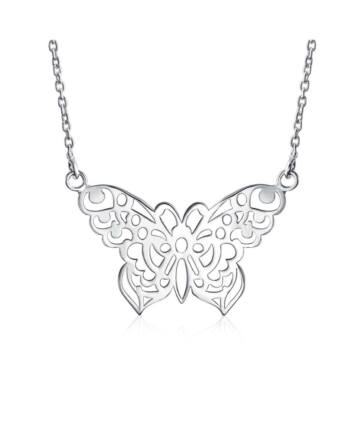 Click here for Bling Jewelry Large Butterfly Filigree Pendant Nec... prices