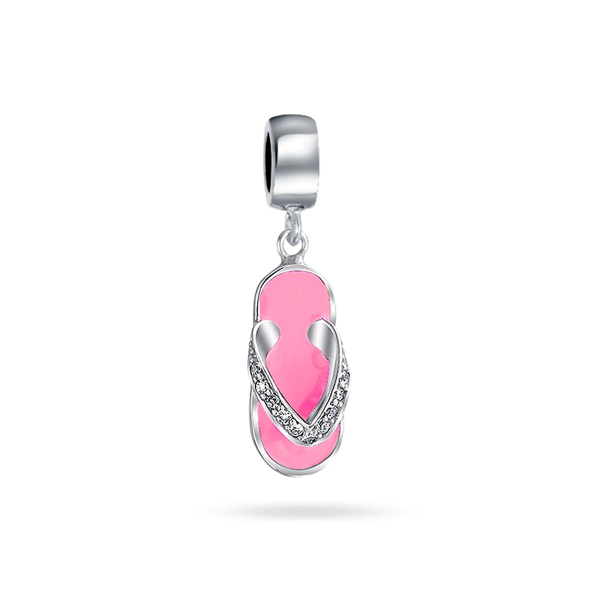 Click here for Bling Jewelry Flip Flop Sandal Cz Dangle Travel Ch... prices