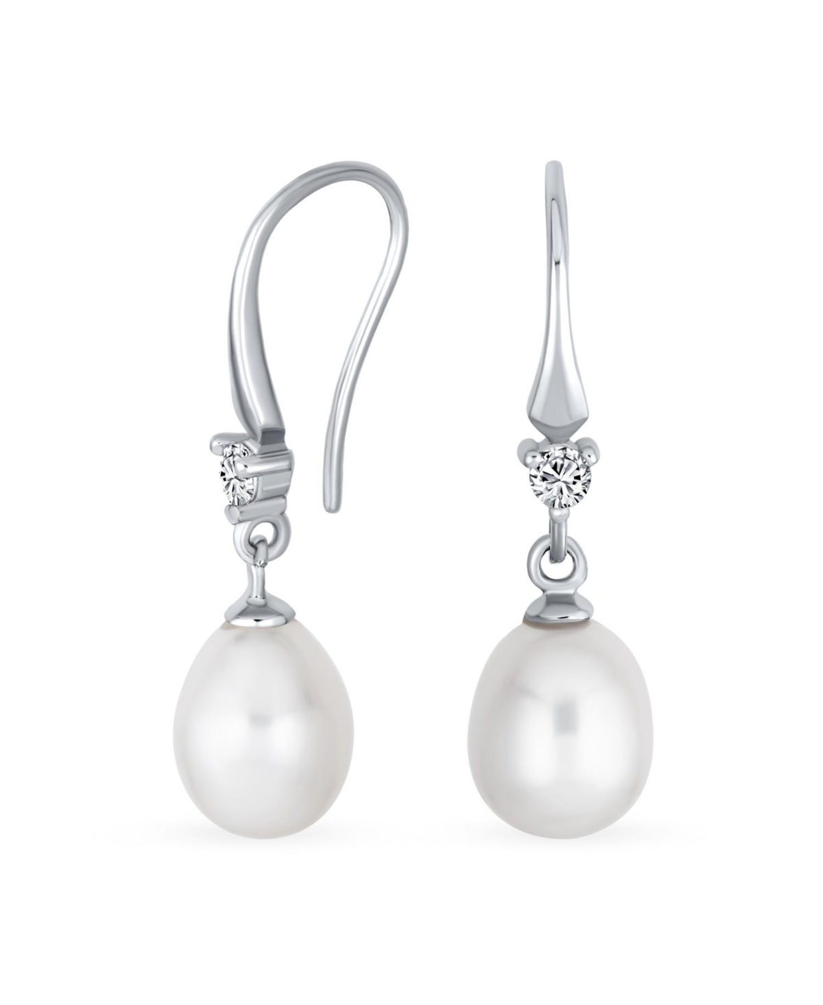 Click here for Bling Jewelry Simple White Pear Freshwater Pearl T... prices