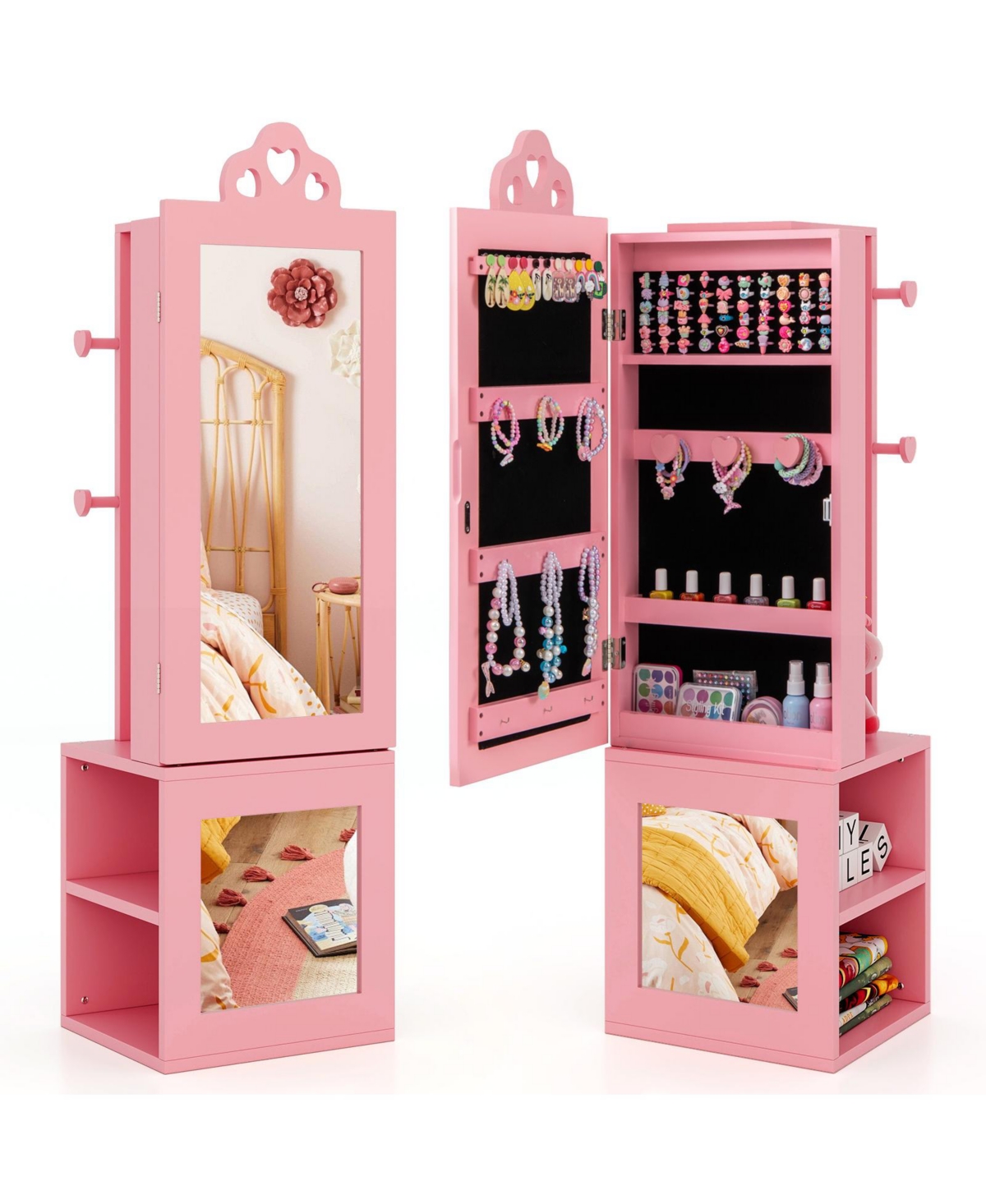 Click here for 3-in-1 Freestanding Kids Jewelry Cabinet Armoire w... prices