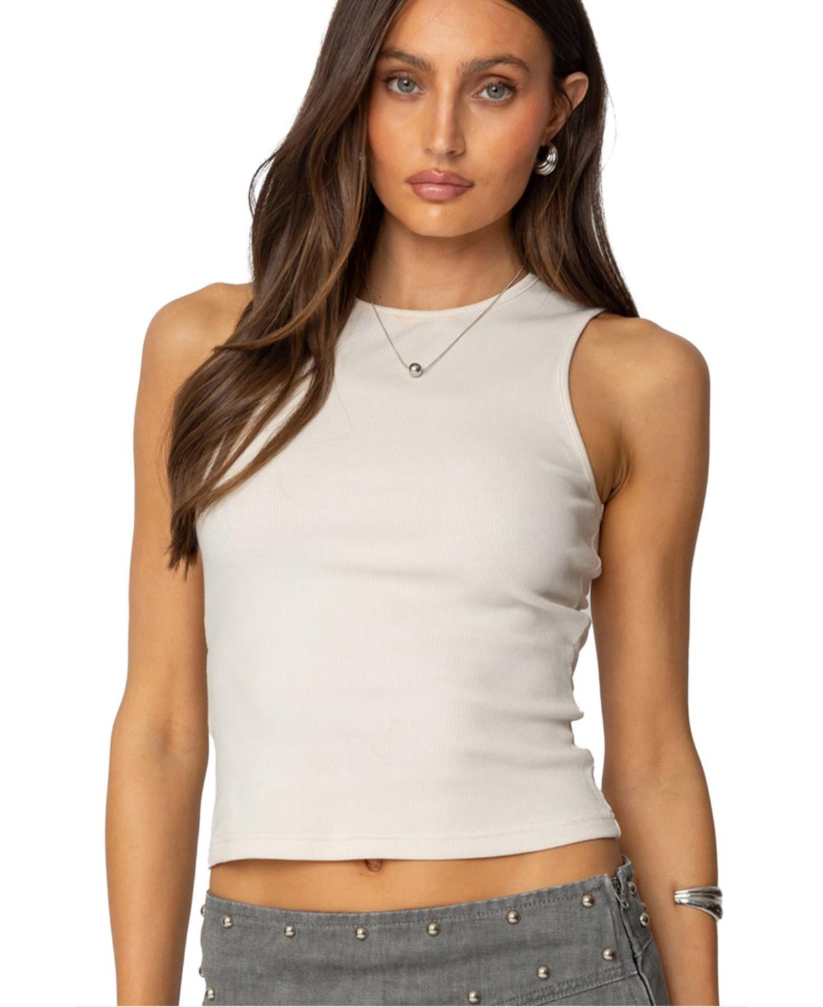 Click here for Edikted Womens Calliope Back Cut Out Top - Cream prices