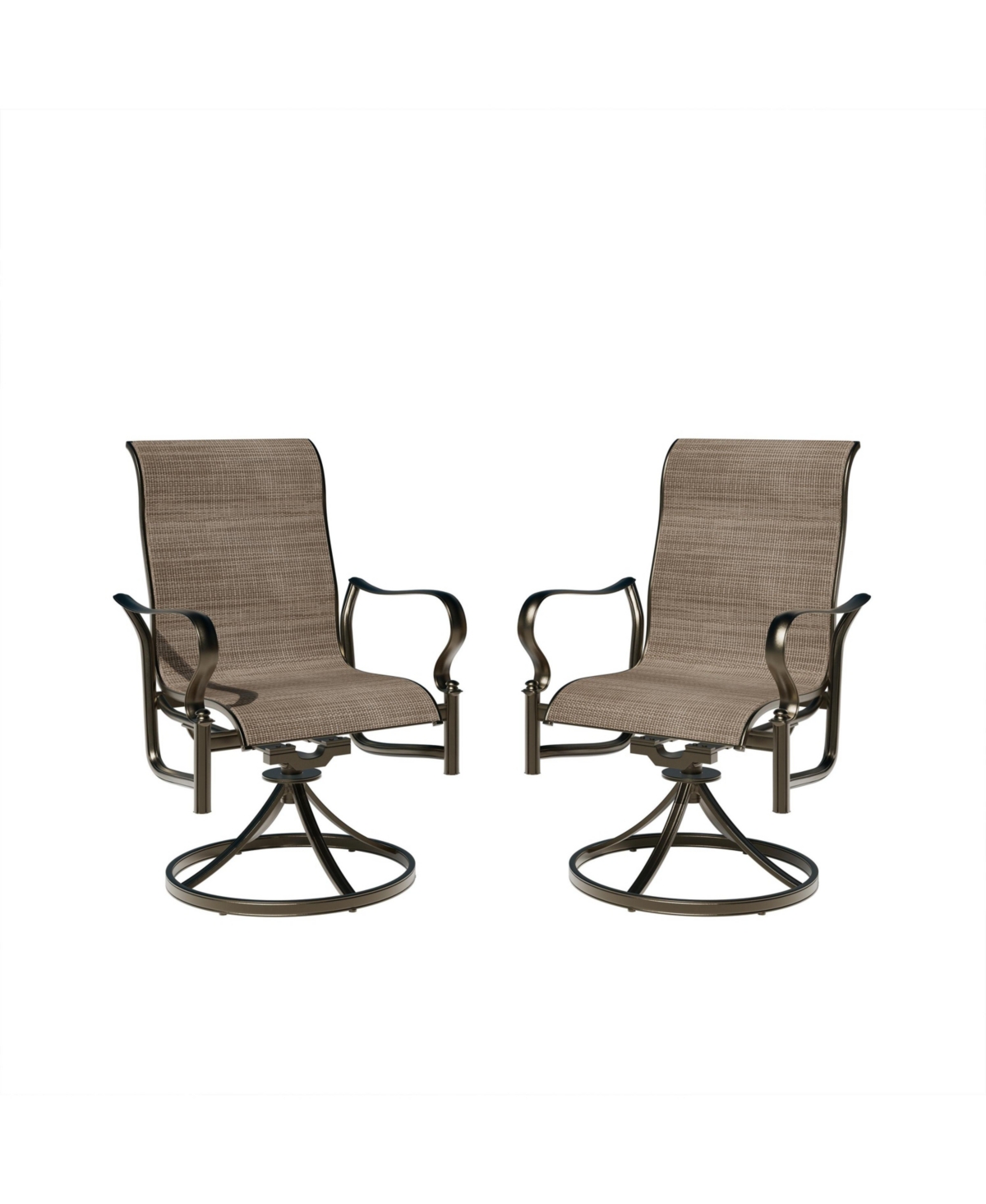 Click here for Mondawe Outdoor Cast Aluminum Swivel Rocking Chair... prices