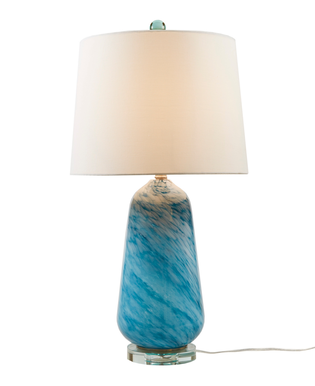 Click here for Ink+Ivy 28 Aquaviva Confetti Glass Table Lamp - Bl... prices