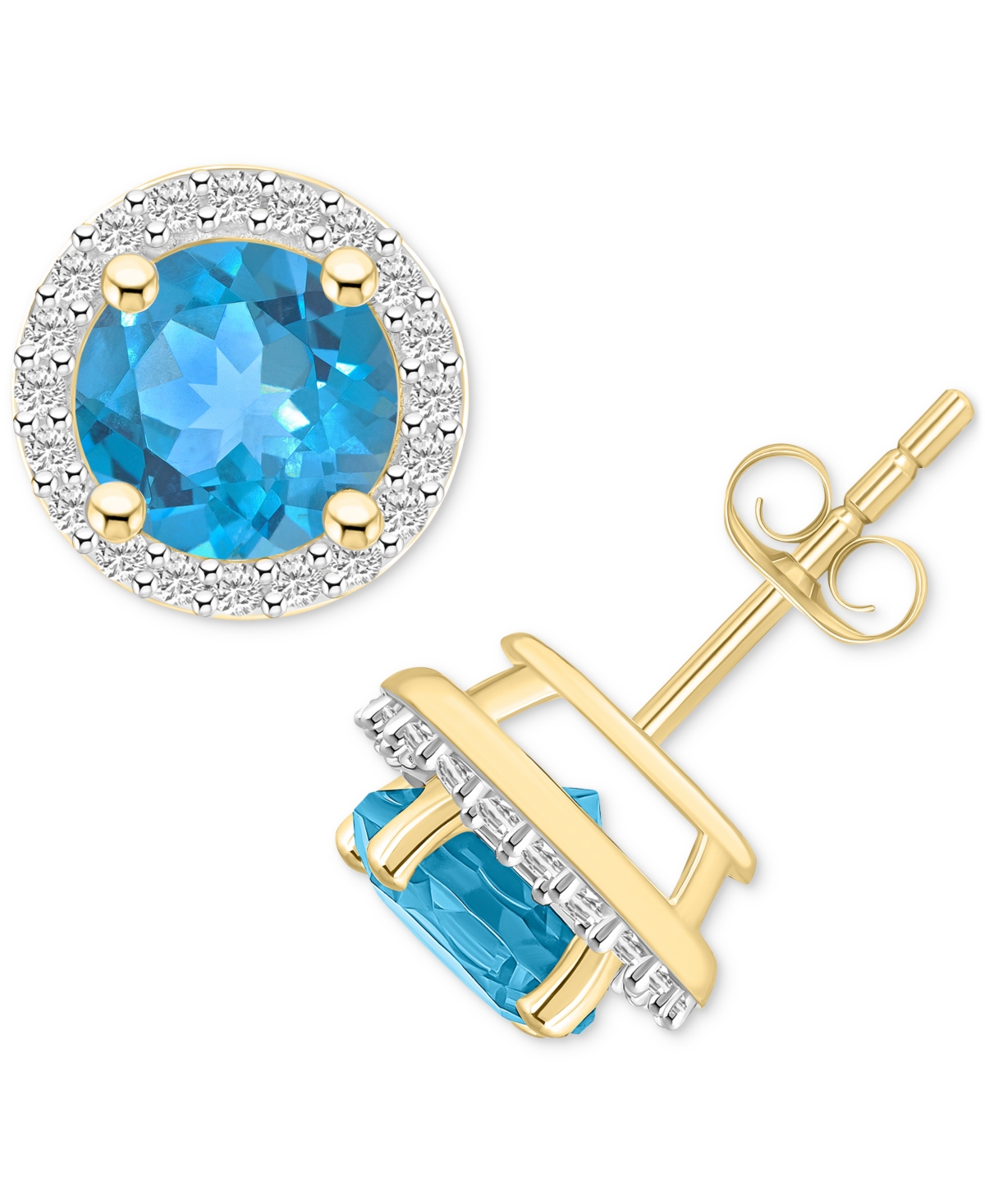 Click here for Blue Topaz (2-1/3 ct. t.w.) & Lab-Created White Sa... prices