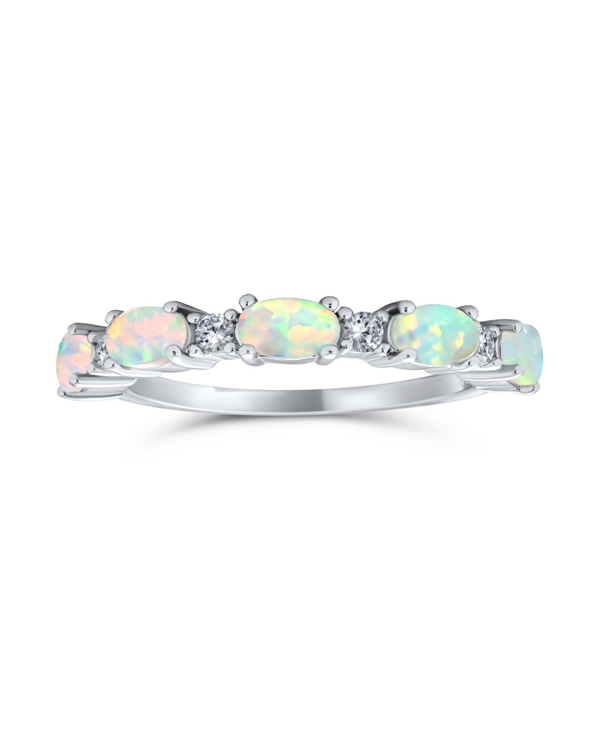 Click here for Bling Jewelry Open Leaf Cz Stackable 1/2 Eternity... prices