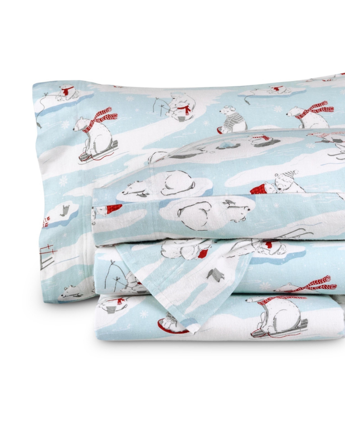 Click here for Bare Home Printed Cotton Flannel Sheet Set - Polar... prices