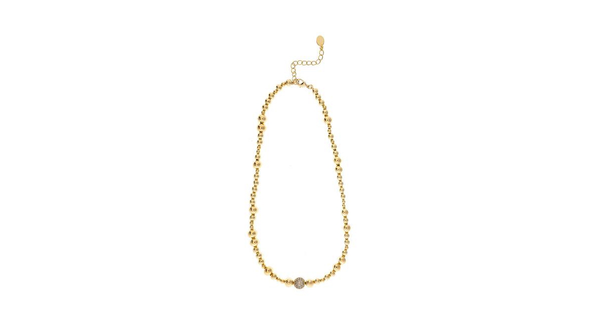 Click here for Rivka Friedman 18K Gold Clad Beaded Necklace with... prices