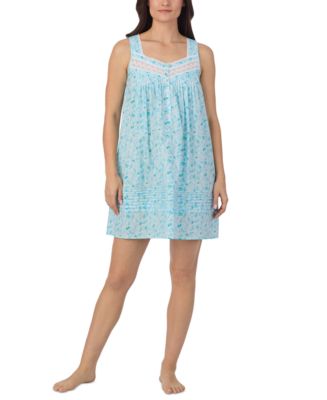Eileen West Women's Cotton Sleeveless Short Chemise - Macy's