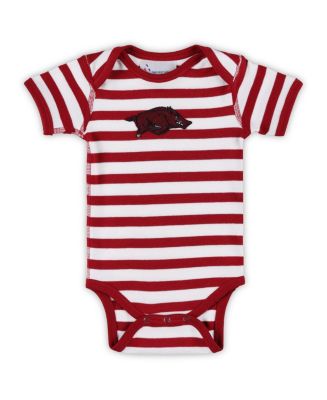 Two Feet Ahead Baby Boys and Girls Cardinal Arkansas Razorbacks Stripe ...