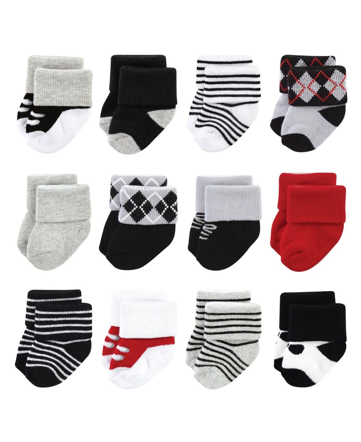 Little Treasure Baby Boys Treasure Multipack Soft Terry Socks - Tuxedo